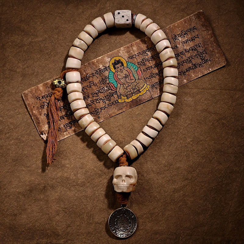Tibetan Authentic Yak Bone The Lord Of The Corpse Fores | KarmaRipple