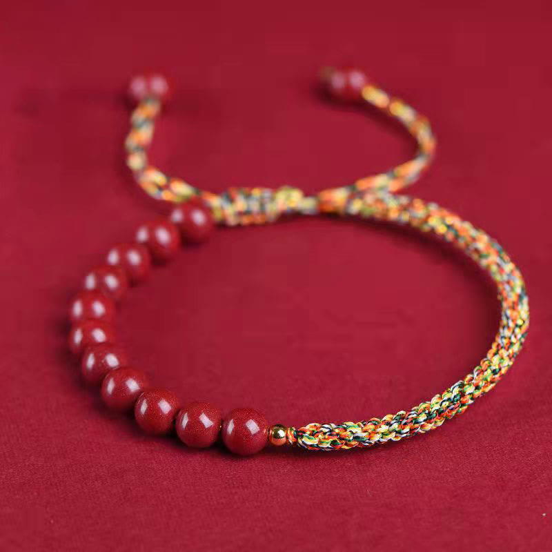 Authentic Cinnabar King Kong Weave Blessing String Wris | KarmaRipple